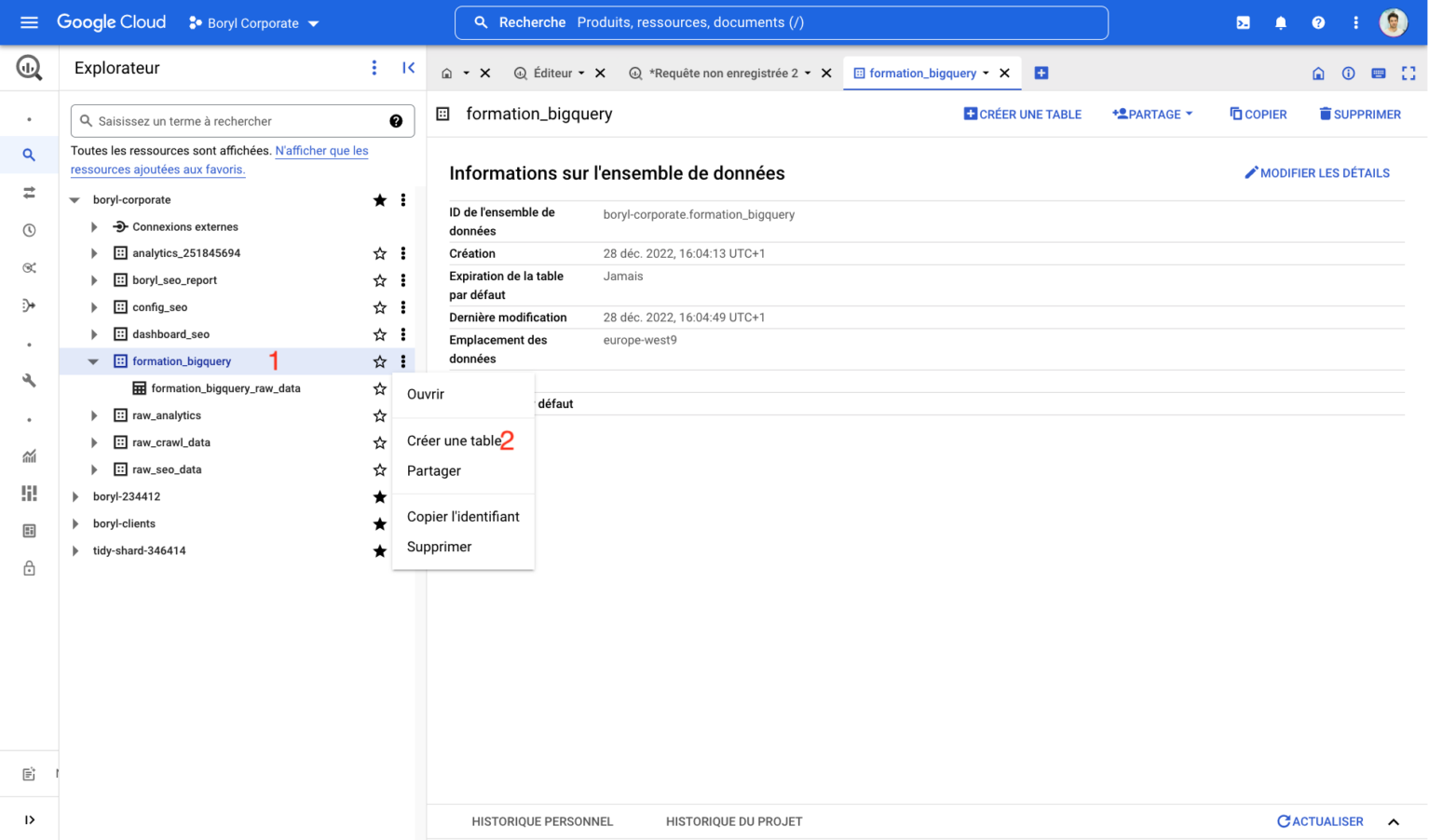 Google BigQuery : Formation/Guide complet 2023